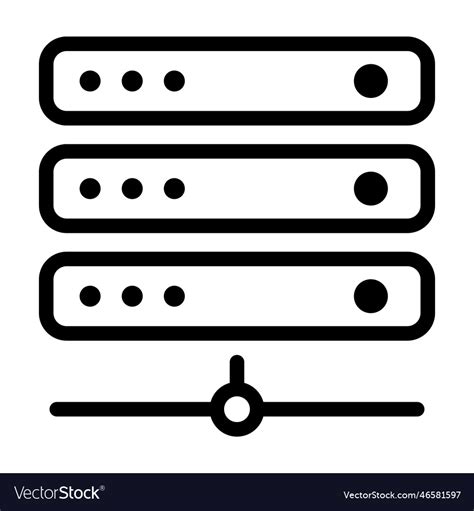 Server Line Icon Royalty Free Vector Image Vectorstock