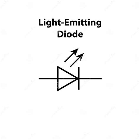 Light Emitting Diode Electronic Symbol Illustration Of Basic Circuit Symbols Stock Vector