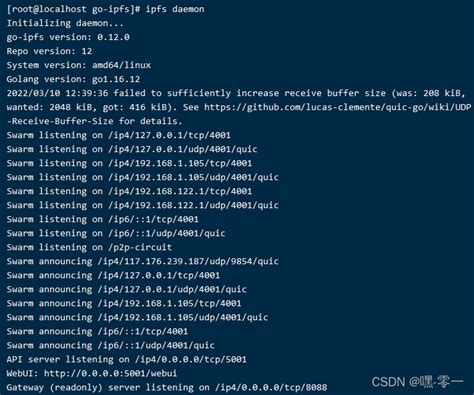 centos安装部署ipfs 192 168 1 105 5001 csdn博客