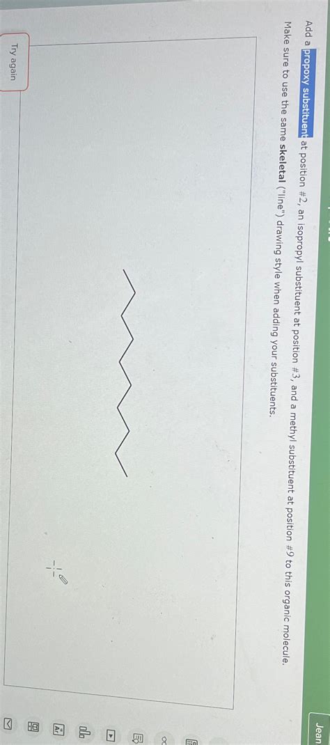 Add A Propoxy Substituent At Position 2 ﻿an