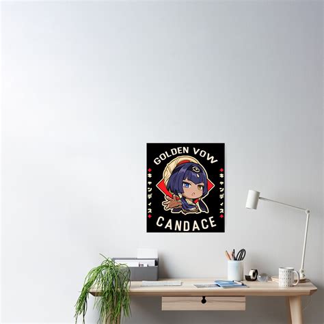 Candace Chibi Genshin Impact Chibi Style Poster For Sale By B Love Redbubble