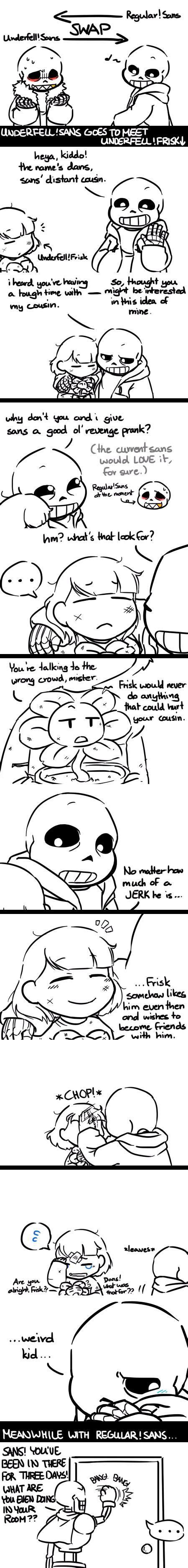 Sans Frisk And Flowey Underfell AU Comic