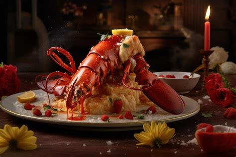 Premium Ai Image Saffron Risotto With Lobster