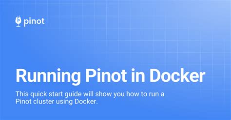 running pinot in docker apache pinot docs