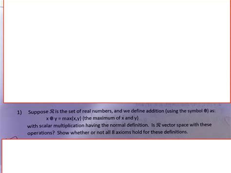 Solved 1 Suppose R Is The Set Of Real Numbers And We Chegg Com