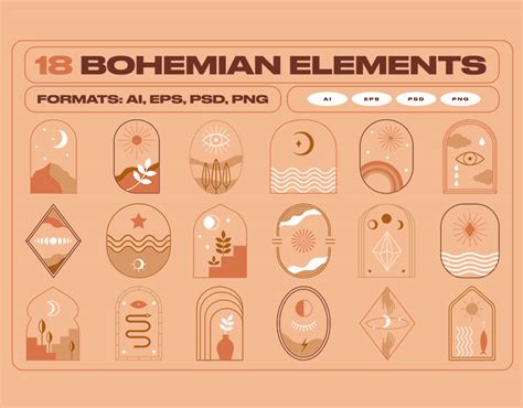 Bohemian Elements 3 Images Behance