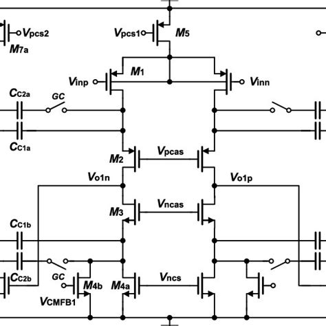 Opamp Circuit Used In The Cds Core Cmfb And Biasing Circuits