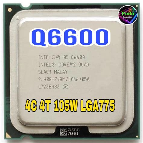 ซพย CPU Intel Core 2 Quad Q6600 2 4 GHz 4คอ4เทรด 105W LGA 775 ฟรซลโคลน1ซอง Shopee Thailand