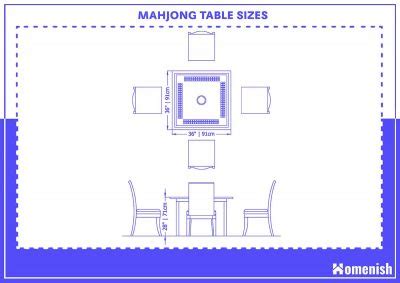 Guide To Mahjong Table Sizes With Diagram Homenish