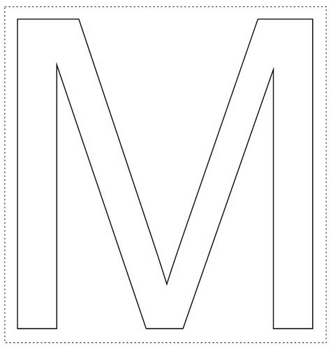 Molde Letra M Para Imprimir E Usar Em Artesanatos E Atividades Artesanato Passo A Passo