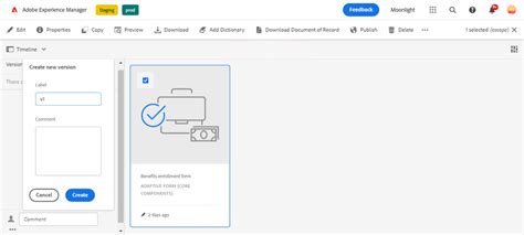 Add Versionings Comments And Annotations To A Form Adobe Experience Manager