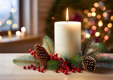 White Advent Candle Photo Cathopic