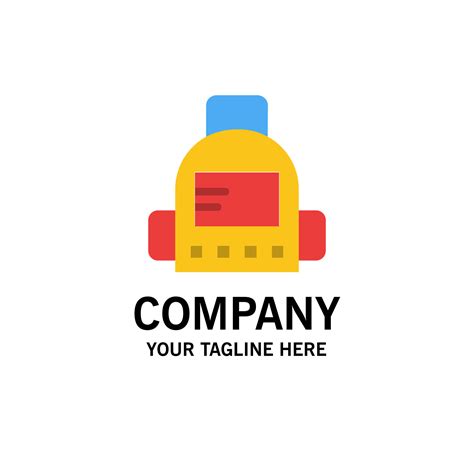 Bag School Education Business Logo Template Flat Color 19118921 Vector