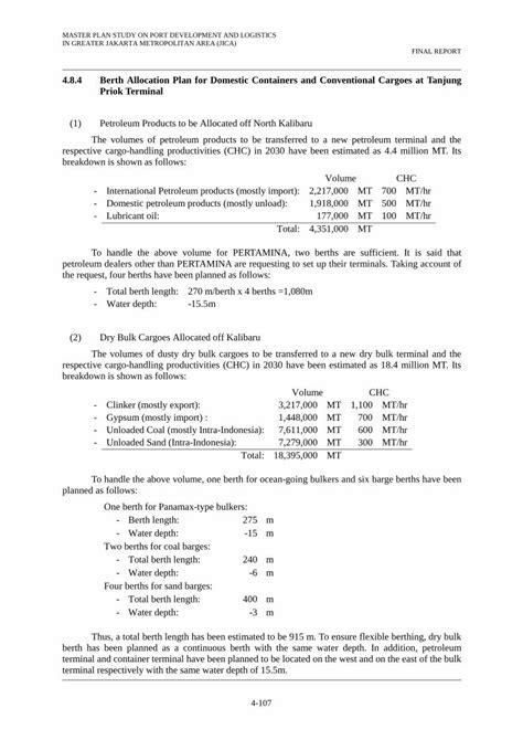 pdf 4 8 4 berth allocation plan for domestic containers and