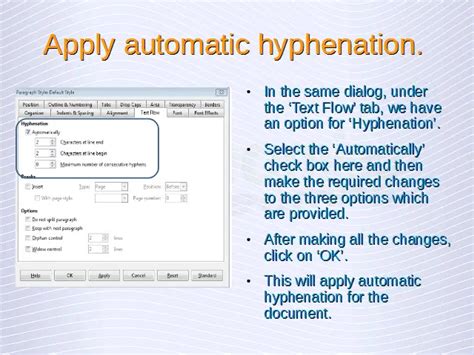 Word Processing Formatting Text