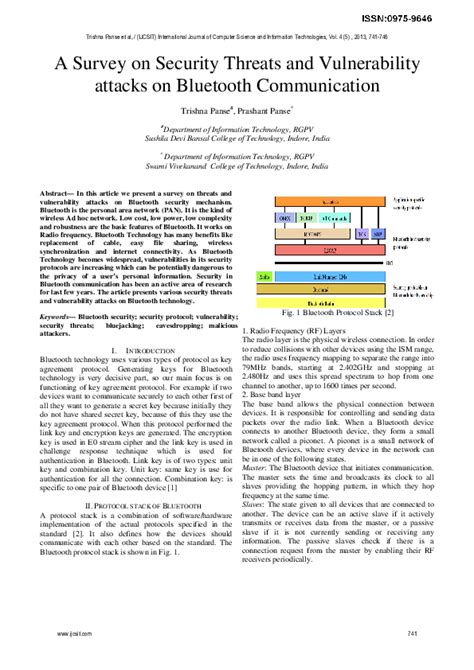 Pdf A Survey On Security Threats And Vulnerability Attacks On