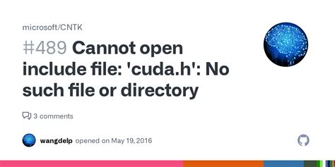 Cannot Open Include File Cuda H No Such File Or Directory Issue Microsoft Cntk Github