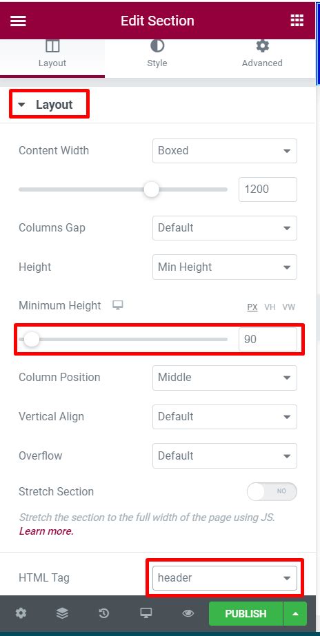 How To Create A Shrinking Header On Scroll Down Using Elementor