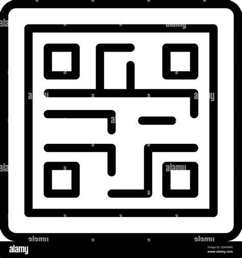 Code Reader Icon Outline Vector Qr Scan Data Barcode Stock Vector