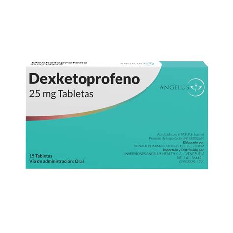 Dexketoprofeno Angelus 25mg X 15tab Farmabien