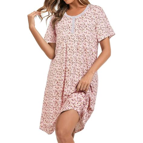Aviier Nightgowns For Women Soft Cotton Night Gowns Short Sleeve