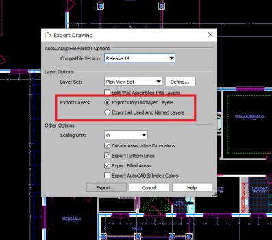 Layers Exported To DWG Not Appearing In AUTOCAD General Q A ChiefTalk Forum
