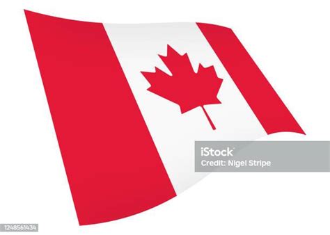클리핑 경로와 흰색에 고립 된 캐나다 흔들기 플래그 그래픽 0명에 대한 스톡 벡터 아트 및 기타 이미지 0명 3차원 형태 개념 Istock