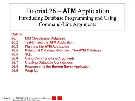 Ppt Tutorial 26 Atm Application Introducing Database Programming