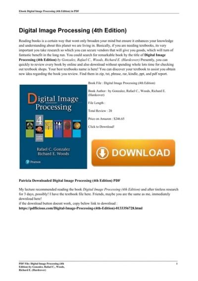 pdf digital image processing 4th edition