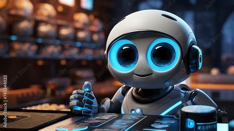 Collaborative Robots Cobots Voice Interface Designer 3d Icons Clay