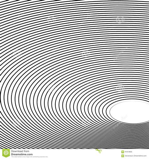 Circle Pattern With Dynamic Irregular Lines Geometric Circular Stock Vector Illustration Of