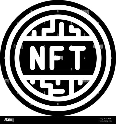 Nft Token Glyph Icon Vector Illustration Stock Vector Image And Art Alamy