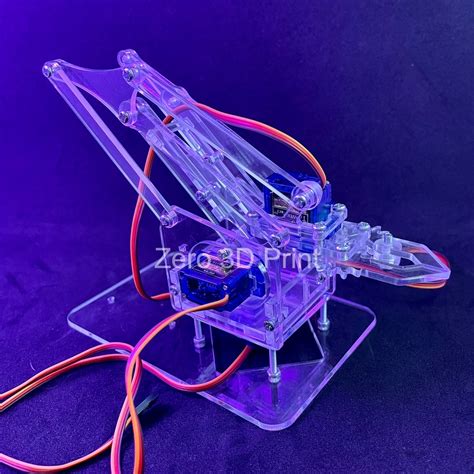 Jual Kit Arm Robot 4dof Lengan Gripper Rcservo Arduino Sg90 Akrilik