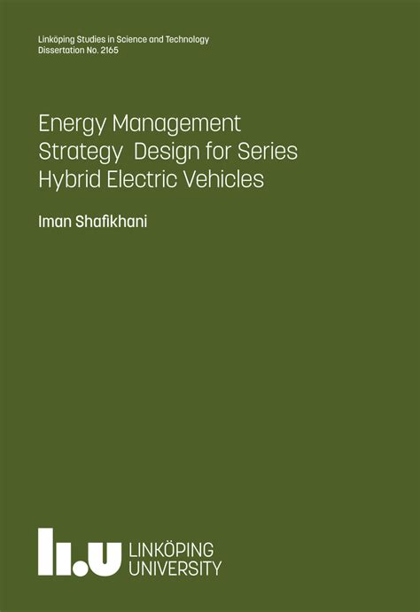 Pdf Energy Management Strategy Design For Series Hybrid Electric Vehicles