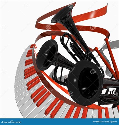 Classical Music Instruments Composition Vector Flat Style Illustration