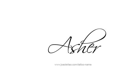 Asher Name Tattoo Designs