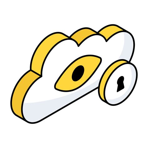 Conceptual Flat Design Icon Of Cloud Security 20083911 Vector Art At