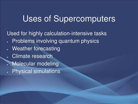 PPT Supercomputers PowerPoint Presentation Free Download ID