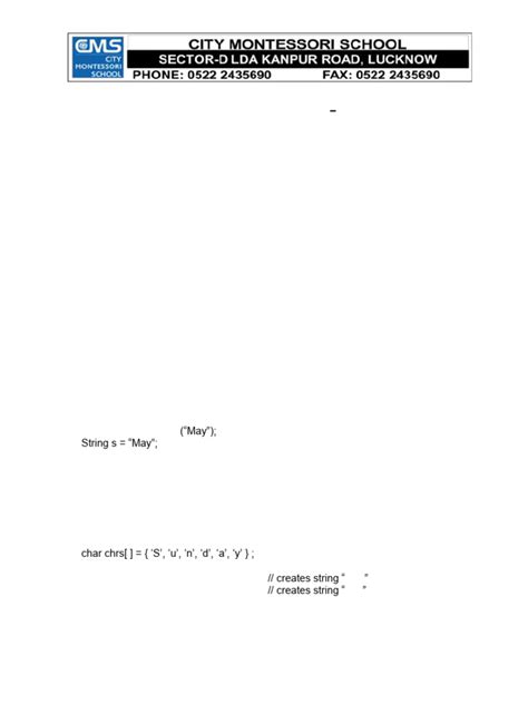 Ch 10 Strings In Java Pdf String Computer Science Formalism