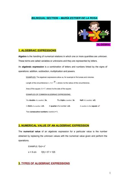 Multiplication Of Algebraic Expressions Ppsx Computing Technology