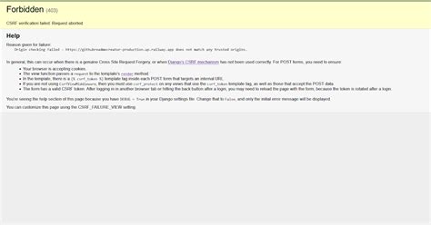 Fixed Csrf Verification Failed In Production Sever Django 40