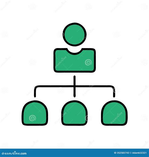 Business Hierarchy Organizational Chart Vector For Management And Team Structure Stock Image