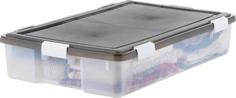 Iris Usa Underbed Gasket Box With Tight Latch And Seal 47 Qt Storage