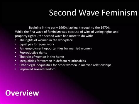 Second Wave Feminism Ppt