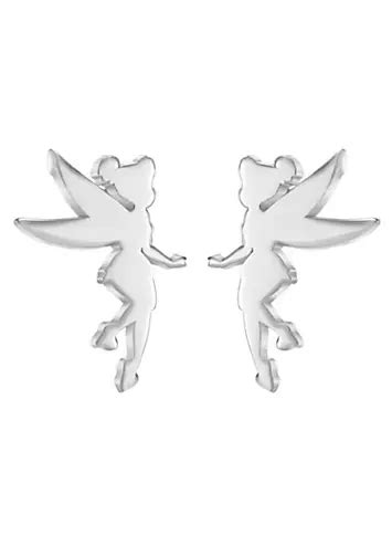Disney Princess Tinkerbell Sterling Silver Stud Earrings Freemans