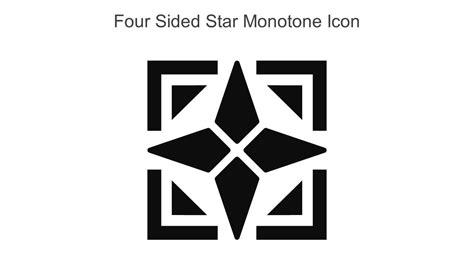 Four Sided Star Monotone Icon In Powerpoint Pptx Png And Editable Eps Format
