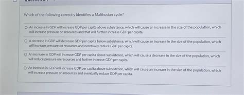 Solved Which Of The Following Correctly Identifies A