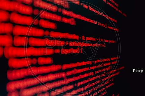 Red Binary Code Background