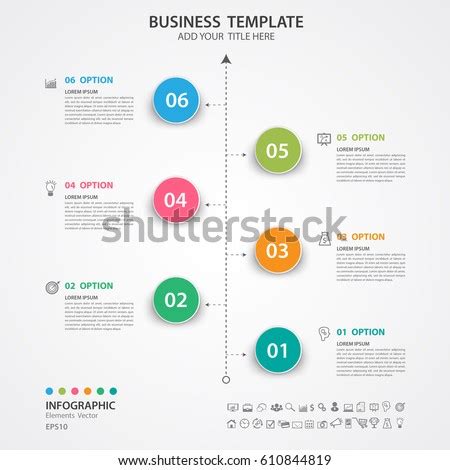 Abstract Elements Cycle Diagram 6 Steps Stock Vector 610844819
