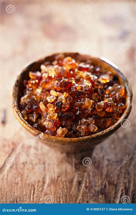 Gum Arabic Also Known As Acacia Gum In Bowl Stock Image Image Of